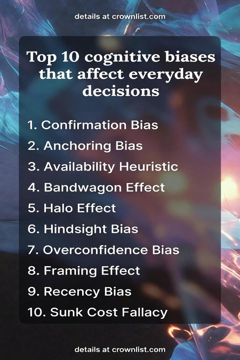 Top 10 Cognitive Biases That Affect Everyday Decisions - crownlist.com