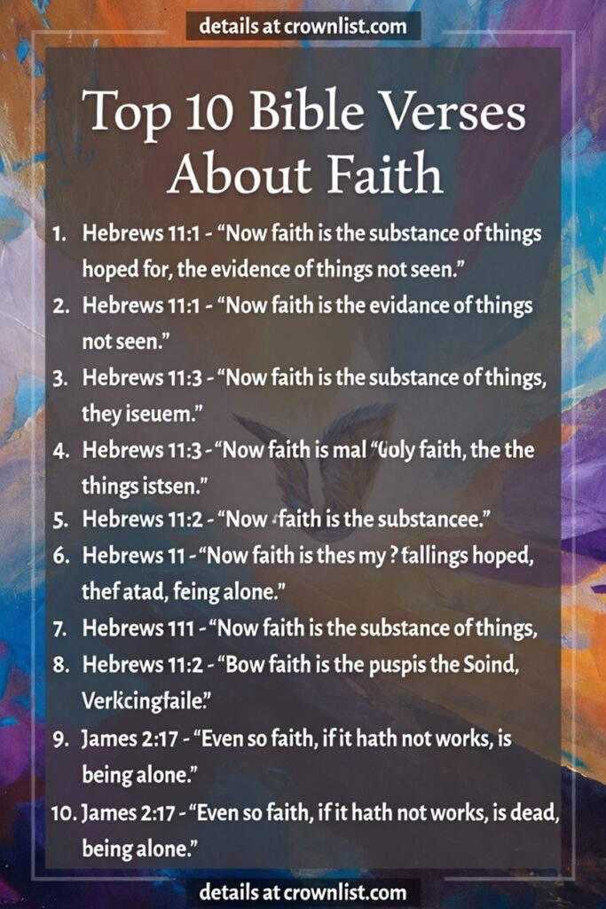 Top 10 Bible Verses About Faith - crownlist.com