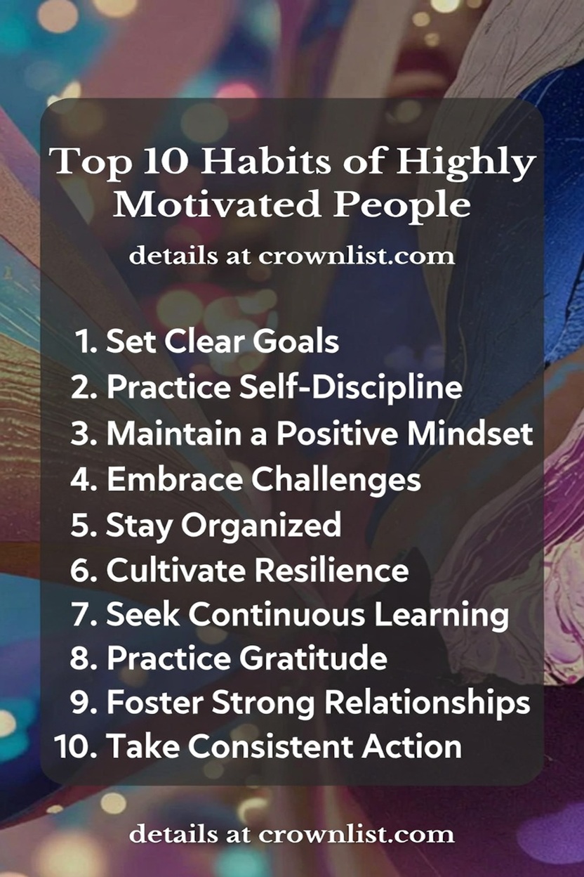 Top 10 Habits of Highly Motivated People - crownlist.com